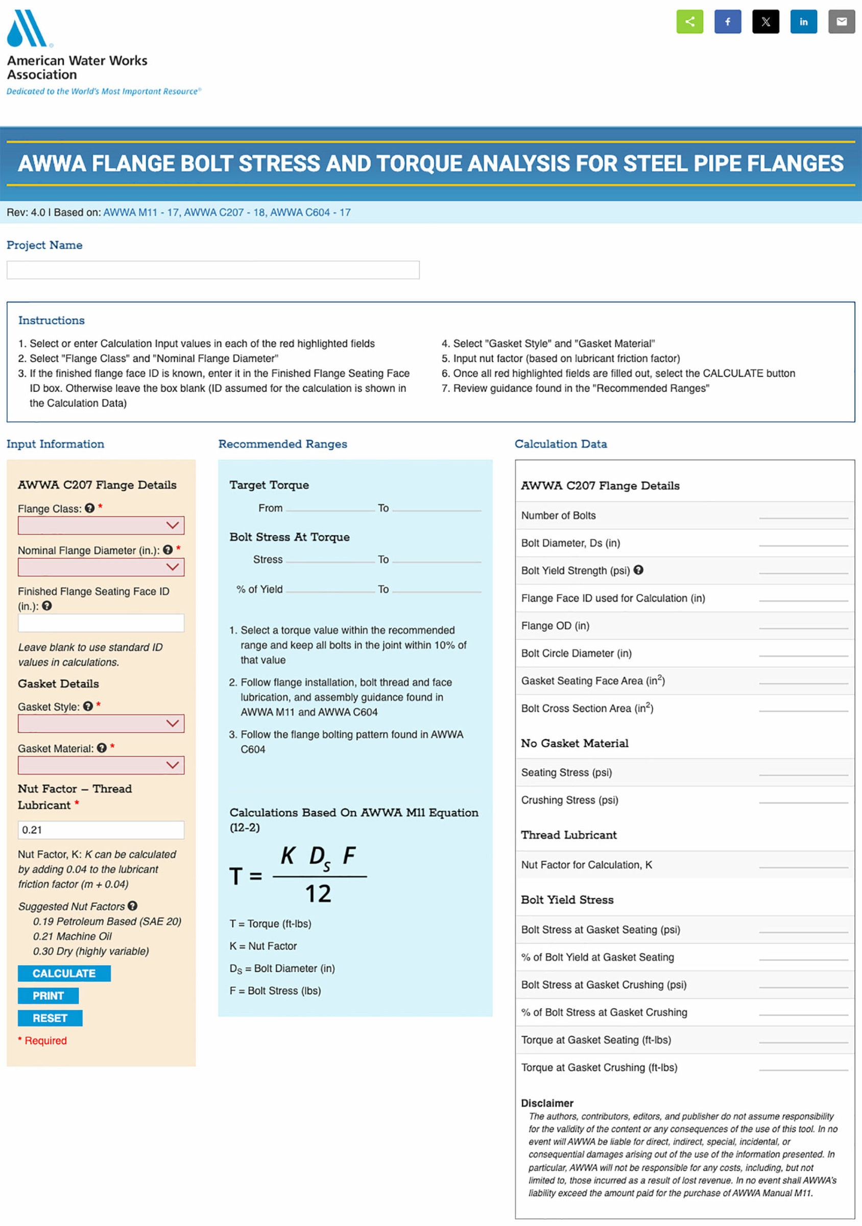 Torque Calculations – STI/SPFA